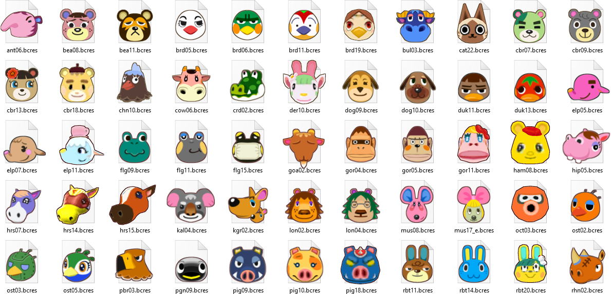 ACNL/ACNH Villager Fileguide